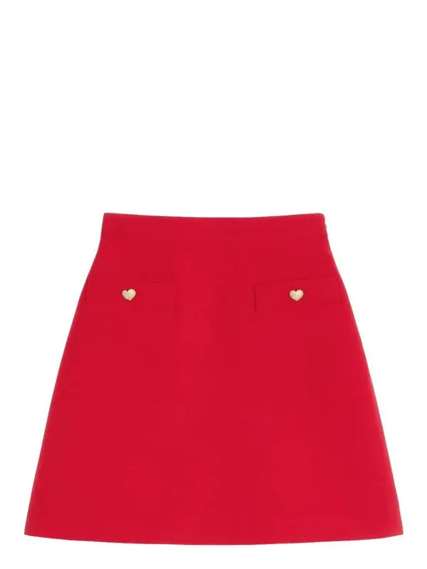 Valentino Garavani Crepe Couture Mini Skirt With Pocket Detail - Red