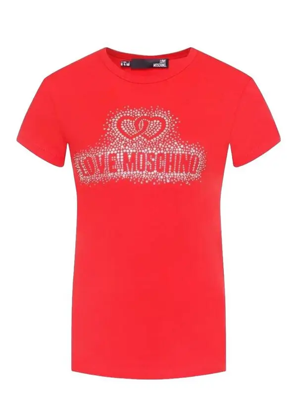 Moschino Diamond Logo T-shirt - Red