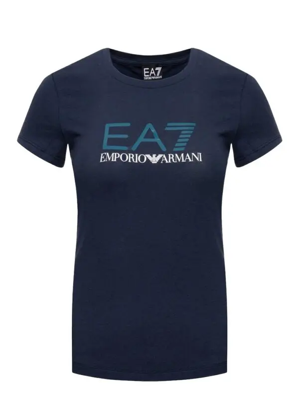 EA7 Round Neck Short Sleeve T-shirt - Black