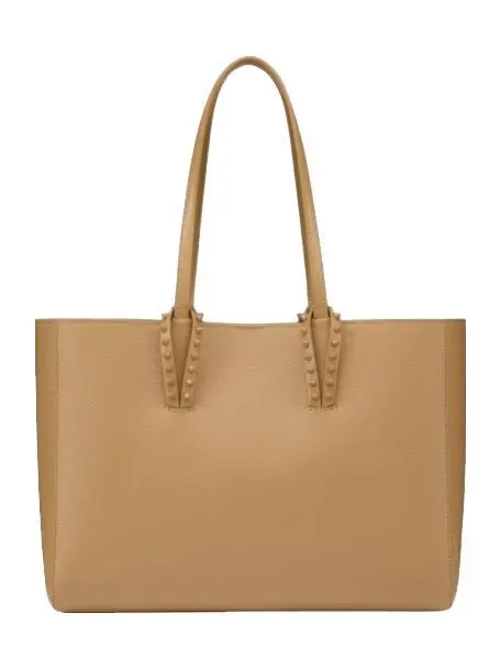CHRISTIAN LOUBOUTIN Double-handle Studded Tote Bag - Nude
