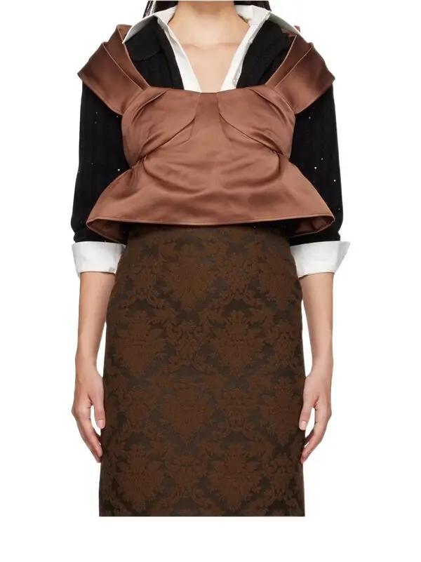 SHUSHU/TONG Three-dimensional Pleated Top - Red