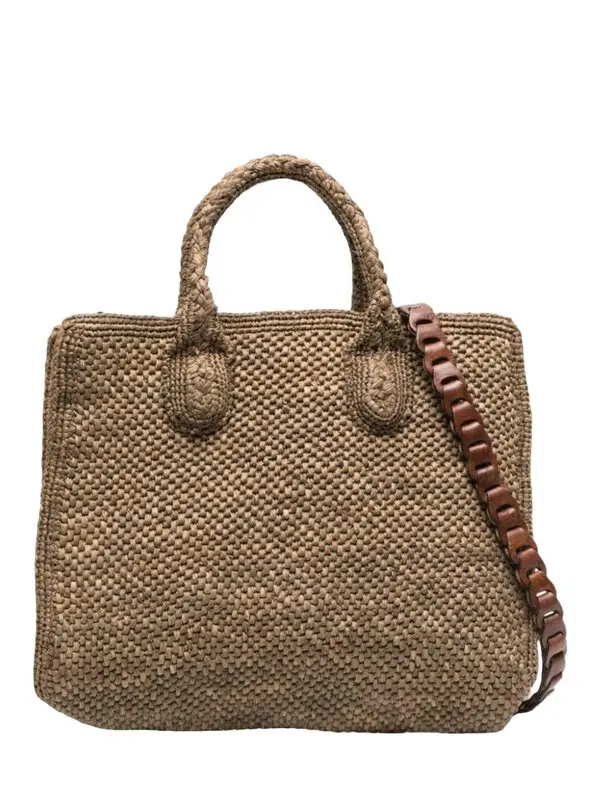 IBELIV Double Handle Shoulder Bag - Brown