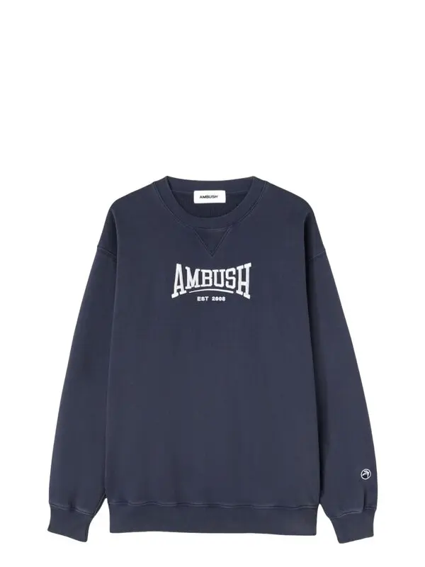 AMBUSH Logo Embroidered Crewneck Sweatshirt - Black