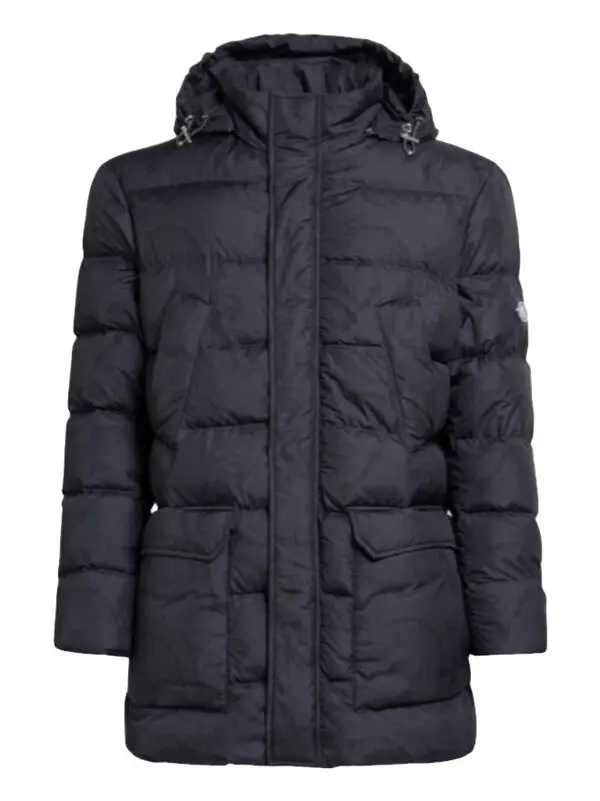 Etro Long Paisley Down Jacket - Blue