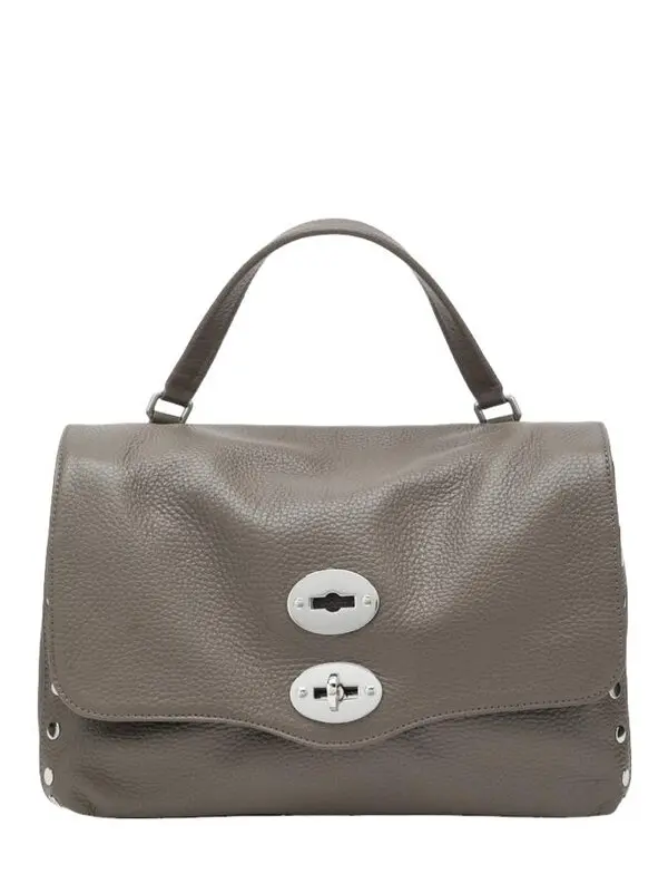 ZANELLATO Postina Studded Turn-lock Tote Bag - Gray