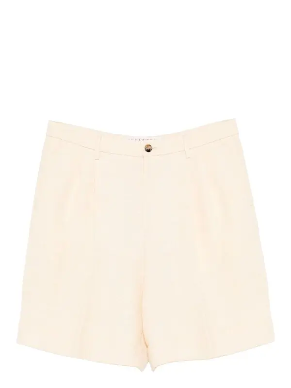 Valentino Garavani Pleated Textured Shorts - White