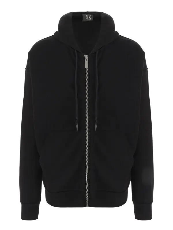 44 LABEL GROUP Logo Zip-up Hoodie - Black