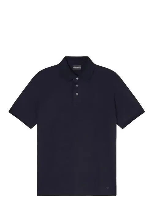 Emporio Armani Short Sleeve Polo Shirt - Black