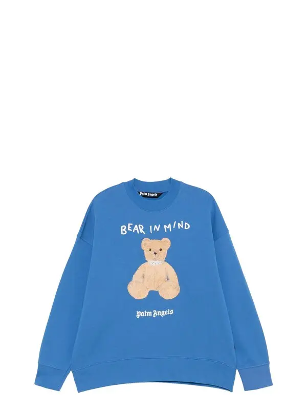 Palm Angels Bear In Mind Crewneck Sweatshirt - Blue