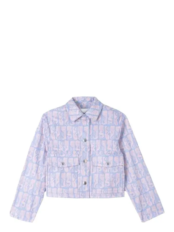 Kenzo Printed Pattern Casual Jacket - Purple