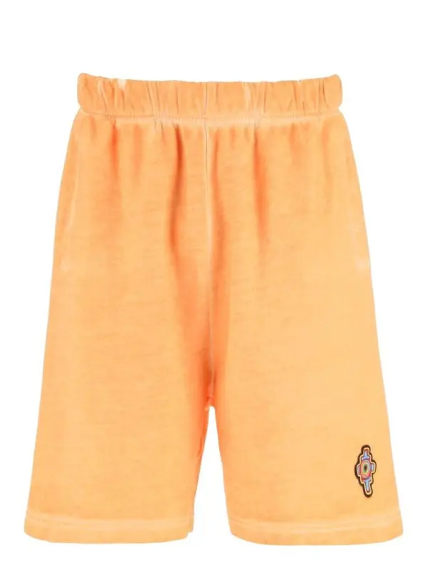 MARCELO BURLON COUNTY OF MILAN Logo-embroidered Shorts - Orange