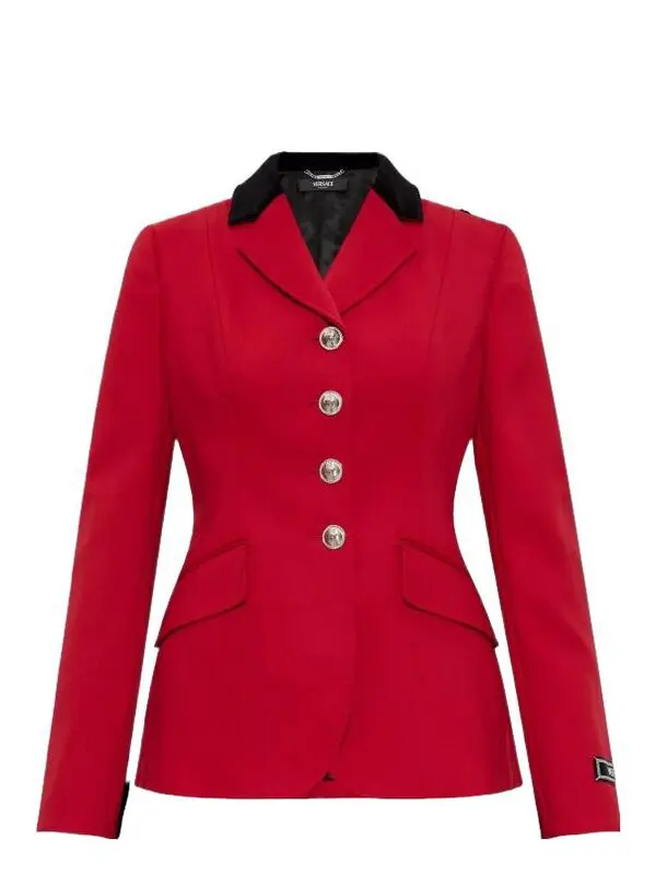 Versace Single-breasted Tailored Blazer - Red