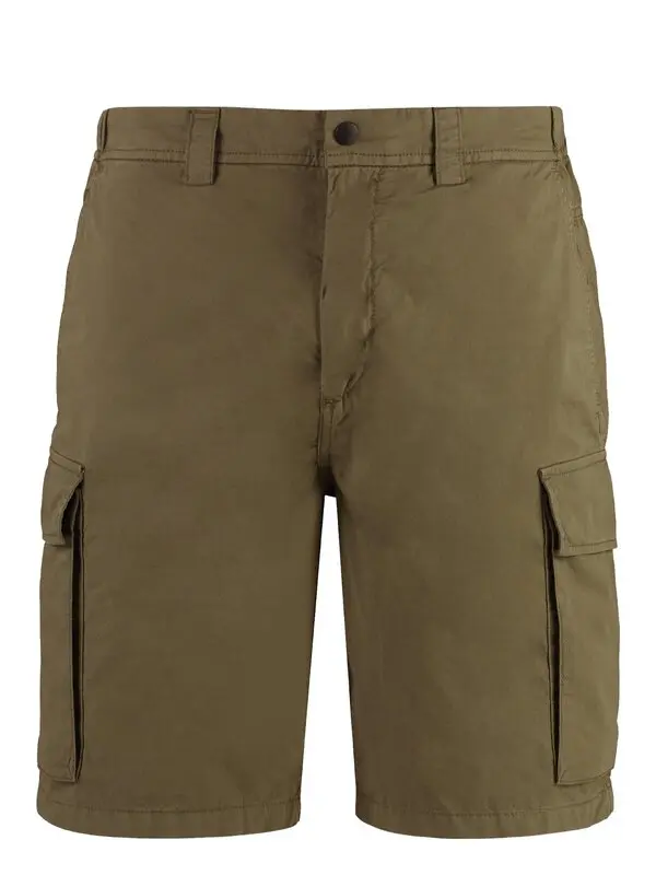 Woolrich Button Detailed Cargo Shorts - Green