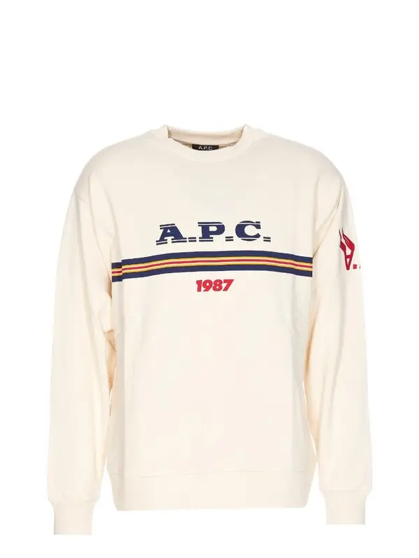 A.p.c. Printed Crewneck Sweatshirt - White