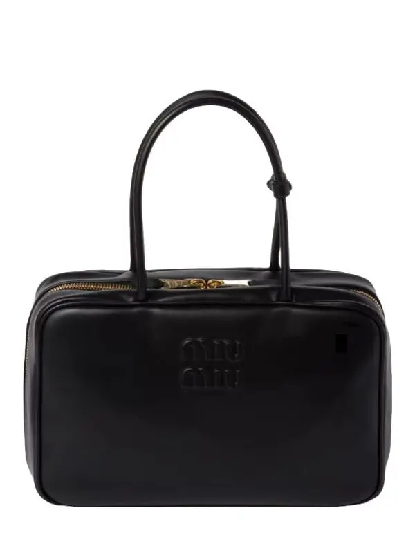 Miu Miu Logo Tote Bag - Black