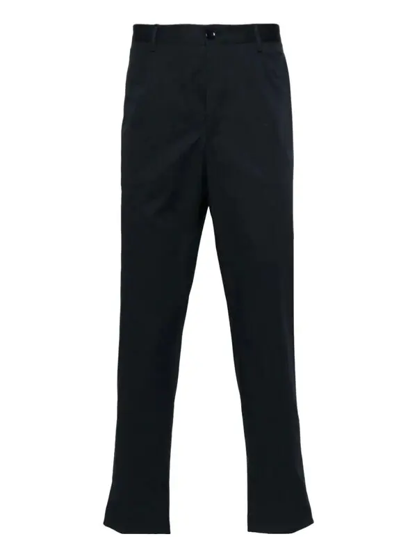 Etro Tapered Cotton Chino Trousers - Black