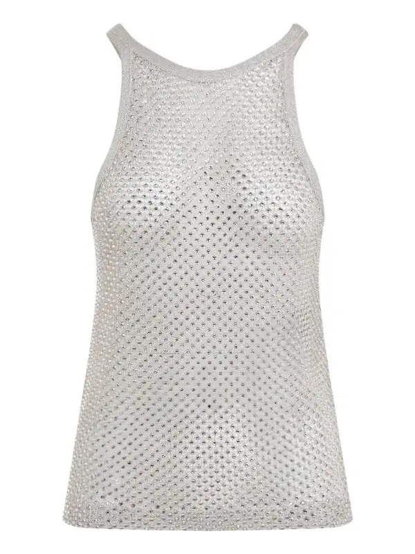 TOM FORD Embellished Racerback Tank Top - White