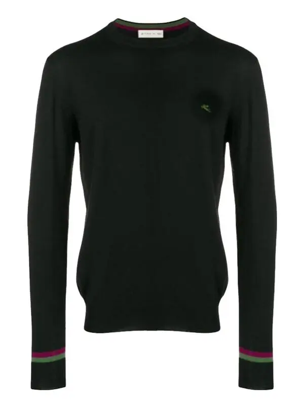 Etro Crewneck Knitted Jumper - Black