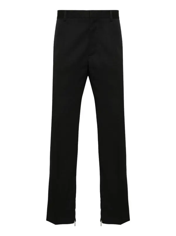 Off-White Zip Detailed Slim Cut Trousers - Black