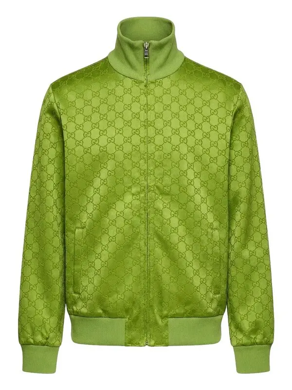 Gucci Monogrammed Zip-up Jacket - Green