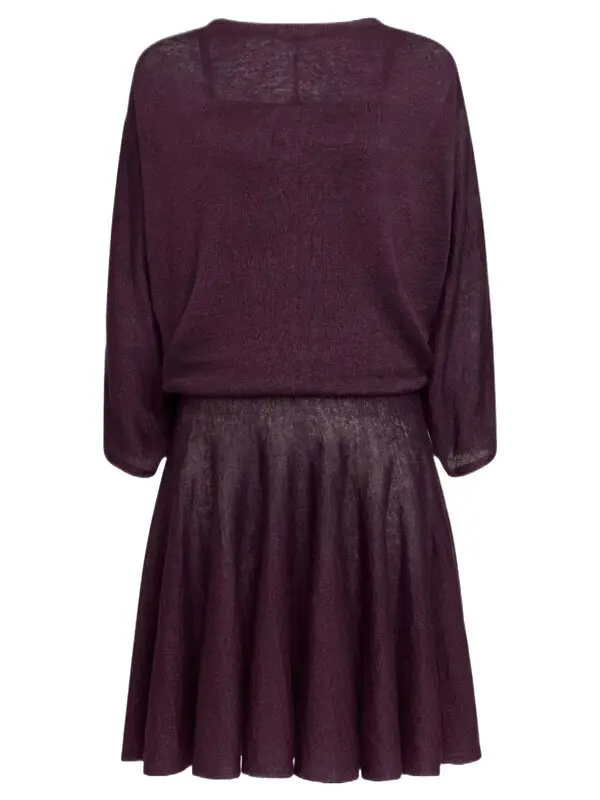 Alaïa Layered Midi Dress - Deep Red
