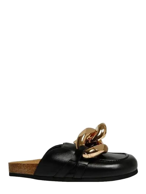 J.W.ANDERSON Jw Anderson Chain Detailed Slip-on Mules - Black