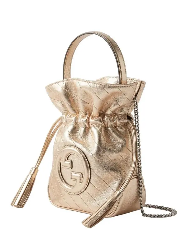 Gucci Quilted Drawstring Shoulder Bag - Golden