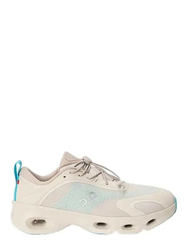 Loewe X On Collaboration Round-toe Sneakers With Speed Laces - Sand/turquoise