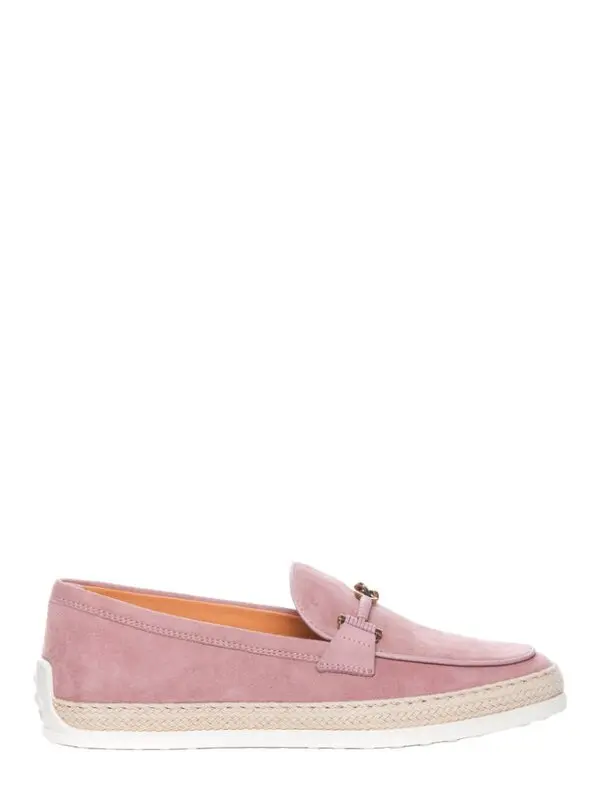 TOD'S Gomma Slip-on Loafers With Horsebit Detailing - Pink