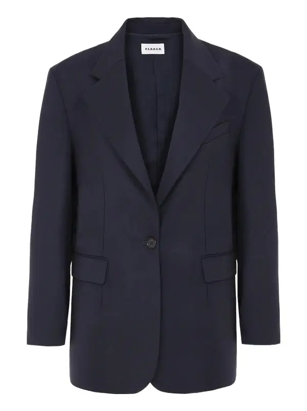 P.a.r.o.s.h Single-breasted Virgin Wool Blazer - Black