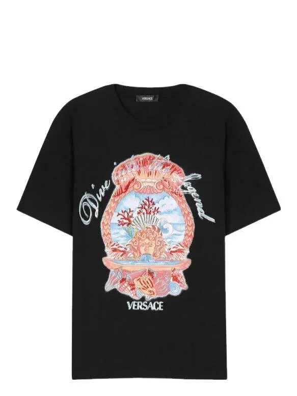 Versace Pattern-printed Crewneck T-shirt - Black
