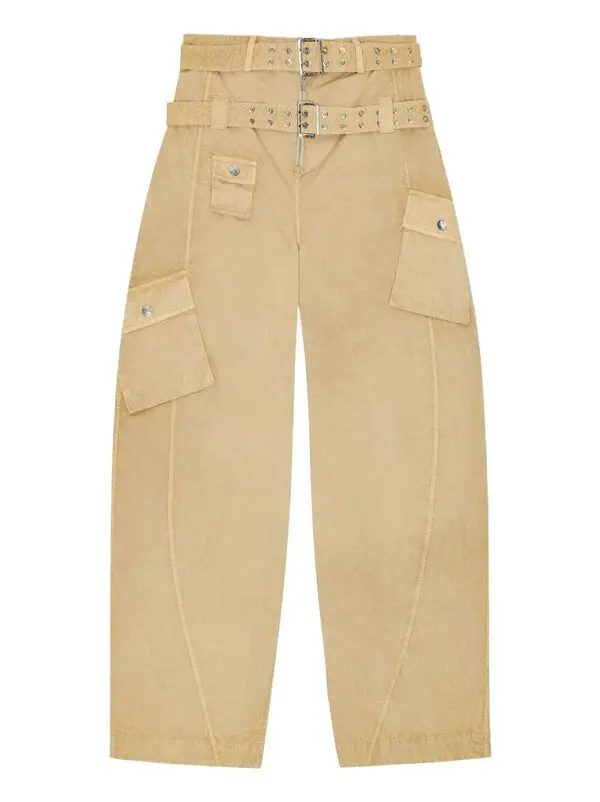 GANNI Pocket Trousers - Nude