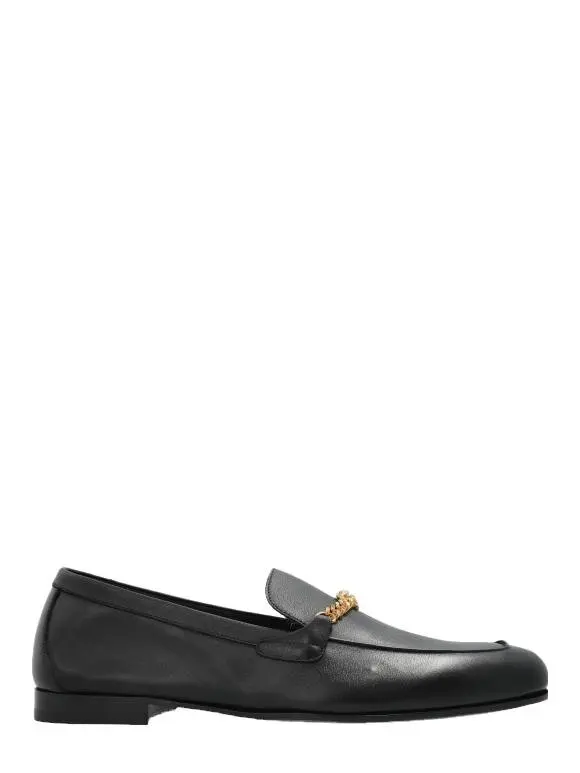 Versace Medusa Chain Detail Slip-on Loafers - Black