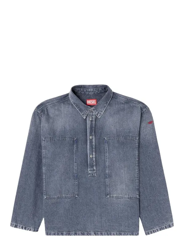 DIESEL® De-priss Denim Blouse - Gray