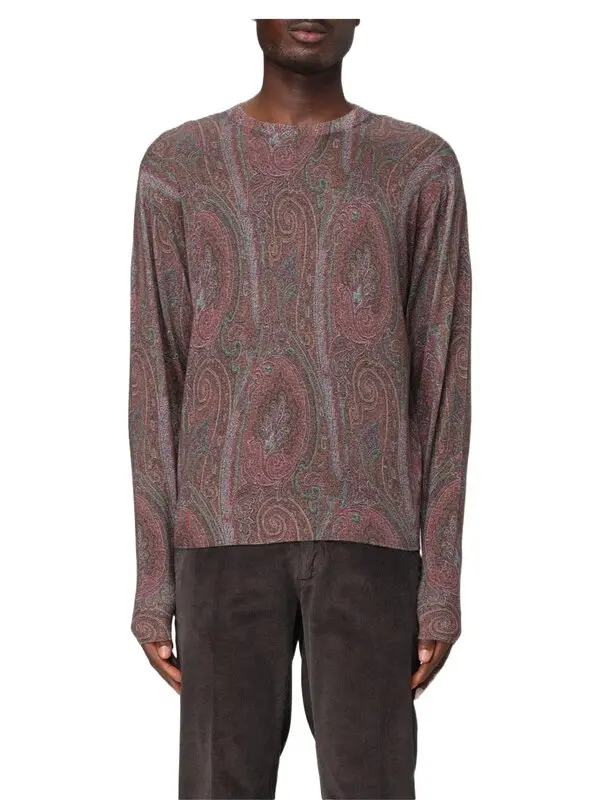 Etro Paisley Jacquard Sweater - Black