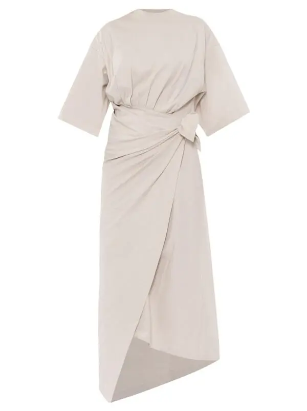 Balenciaga Wrapped T-shirt Dress - Nude