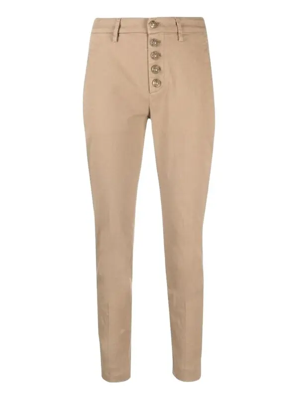 DONDUP Cropped Skinny-fit Trousers - Nude