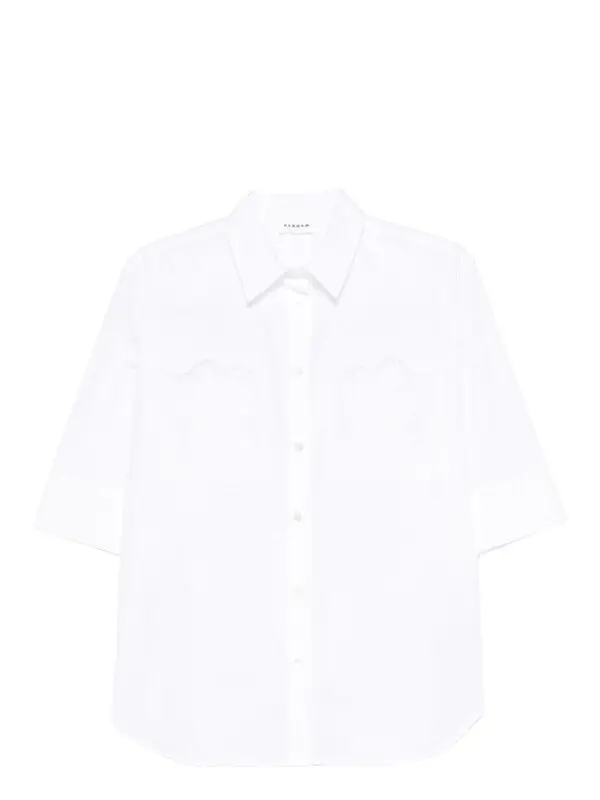 P.a.r.o.s.h Embroidered Pocket Shirt - White