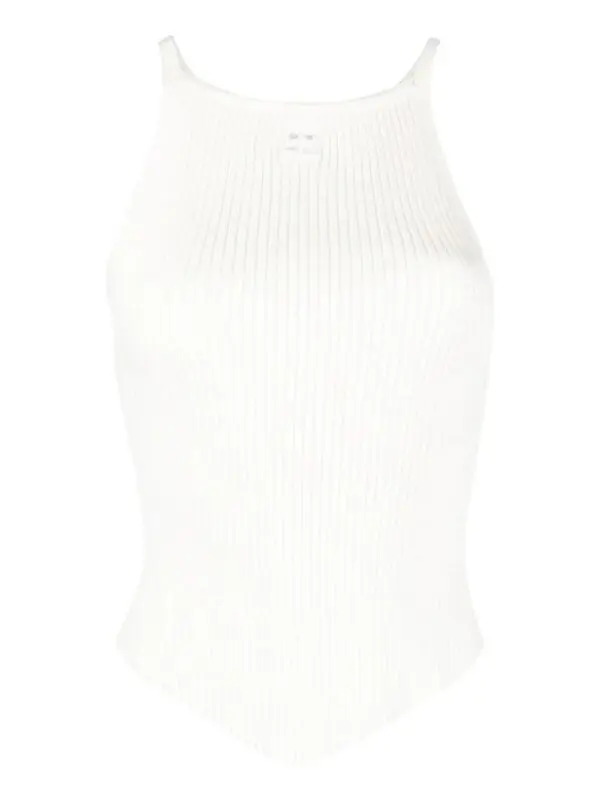 COURREGES Courrèges Rib-knit Pointy Tank Top - No