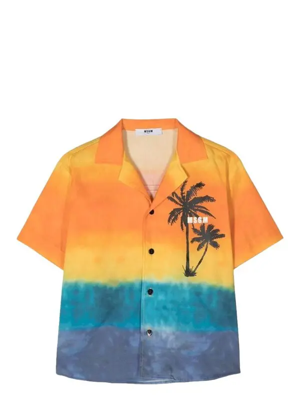 MSGM Short Sleeve Printed Shirt - Multicolor