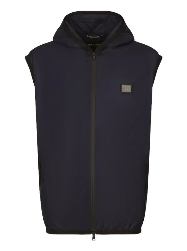 Dolce & Gabbana Hooded Sports Vest - Black