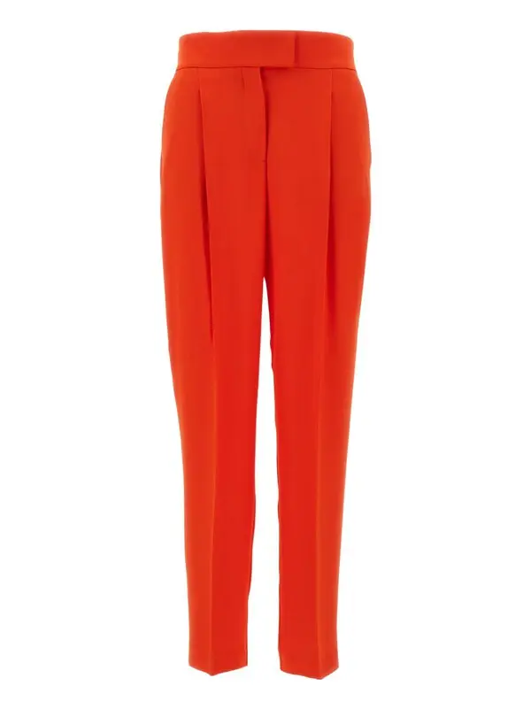 Hugo Boss Pleated Detail Tailored Trousers - Red
