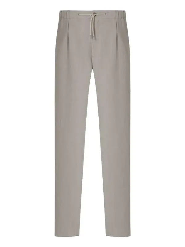Giorgio Armani Pleated Linen Trousers - Light Brown