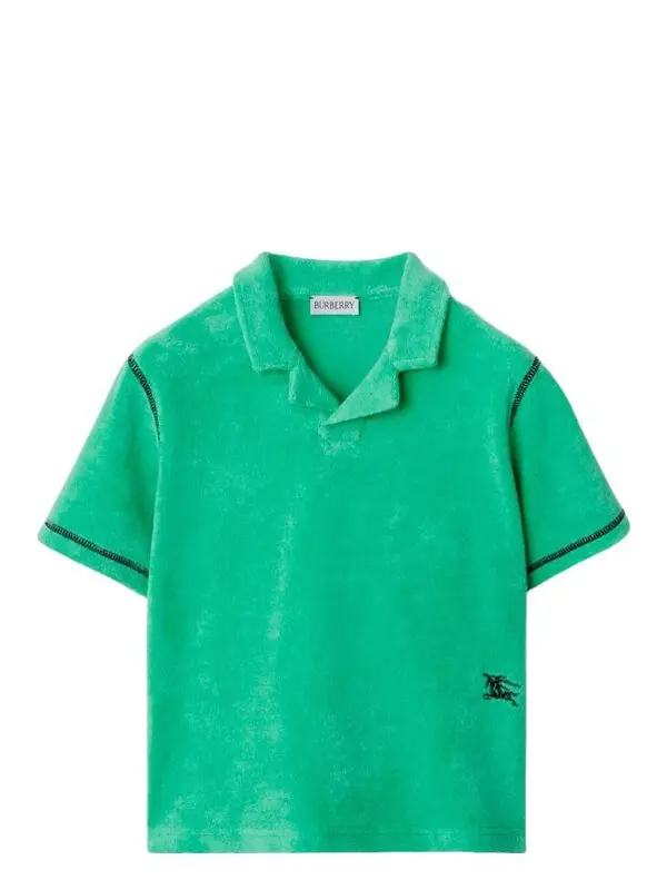 Burberry Ekd Towelling Polo Shirt - Green