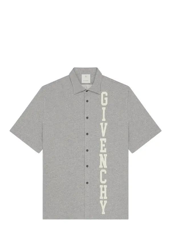 Givenchy Logo Printed Short-sleeved Shirt - Gray