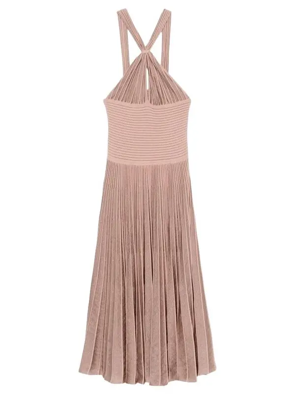 ANTONINO VALENTI Sleeveless Pleated Dress - Nude