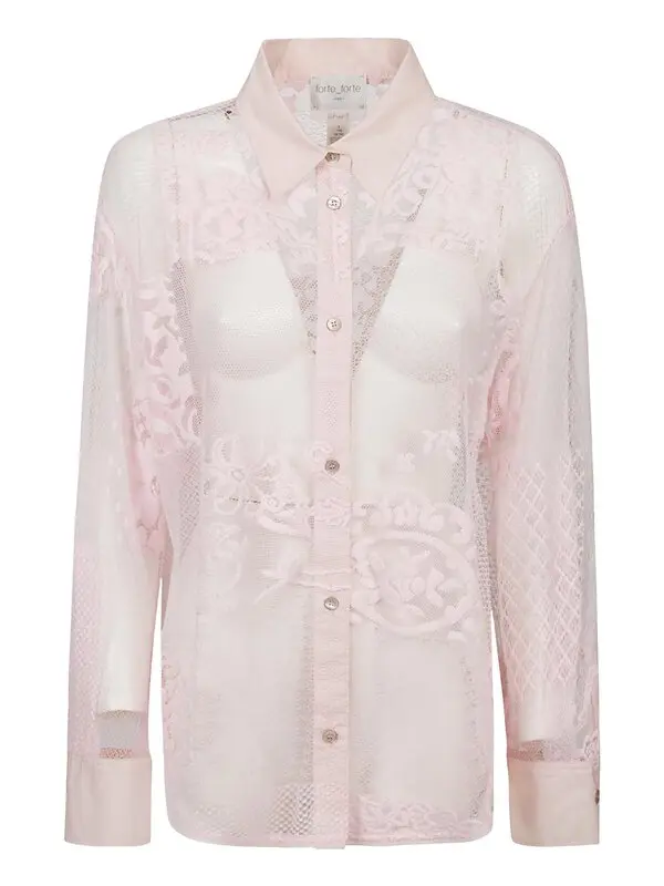 FORTE_FORTE Long Sleeve Shirt - Pink
