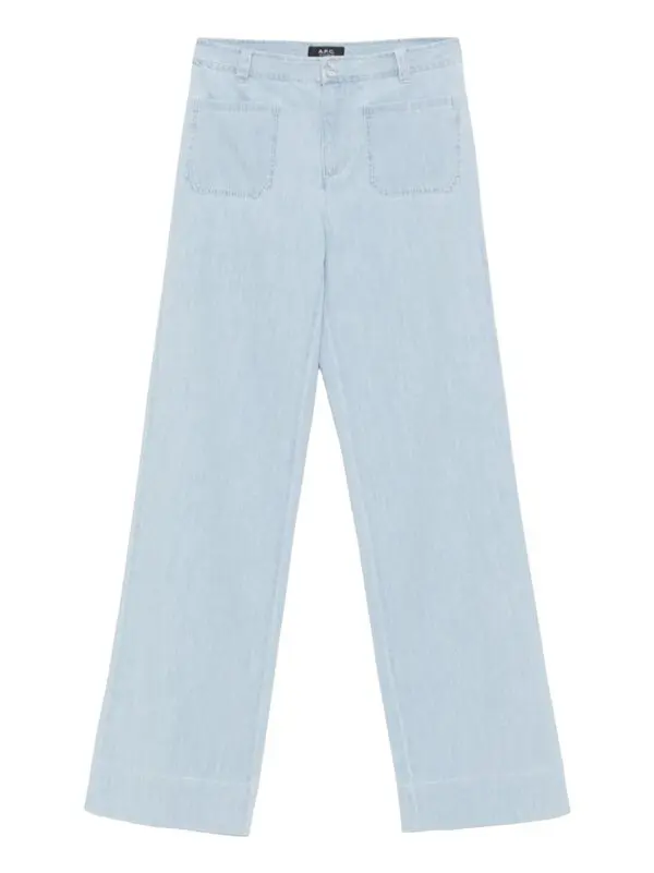 A.p.c. Cropped Wide-leg Jeans - White
