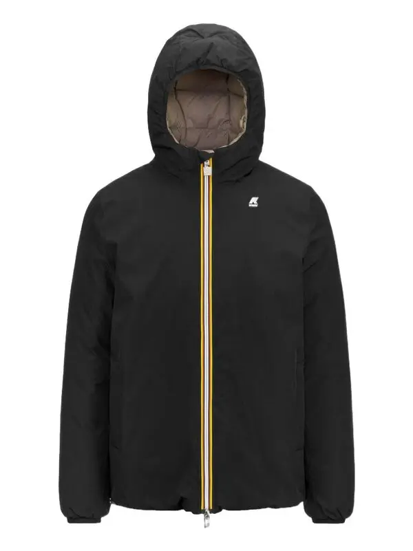 K-WAY Reversible Quilted Thermo Jacket - Black P-beige T
