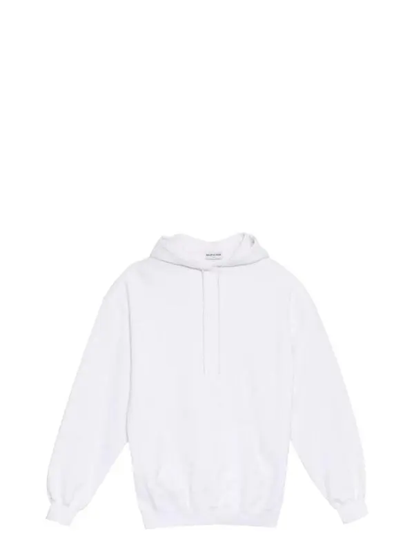 Balenciaga Cocoon Hoodie With Logo Print - White